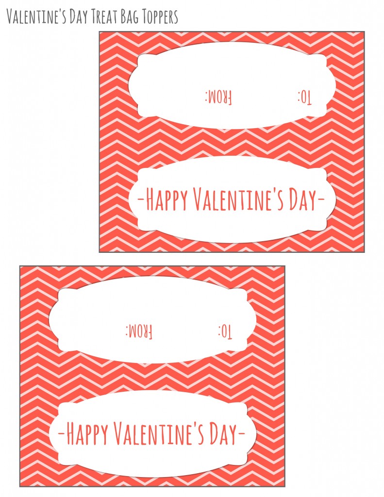 Free Printable Valentines Day Bag Toppers - Domestic Mommyhood
