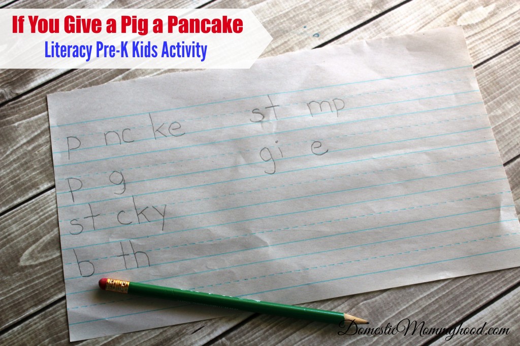 If You Give a Pig a Pancake: Math and Literacy Pre-K Kids Activity ...